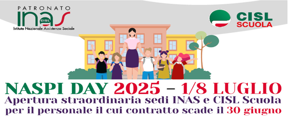 SETTIMANA NASPI SCUOLA DAL 1° ALL'8 LUGLIO PER CHI CONCLUDE IL PROPRIO RAPPORTO DI LAVORO IL 30 ...